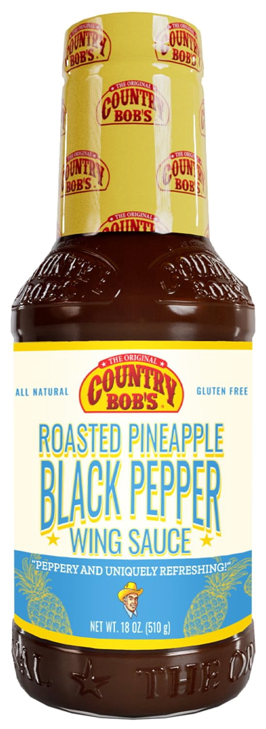 (Pack Of 6) Country Bobs Sauce Pineapple Black Pepper Wing 18 Oz ...