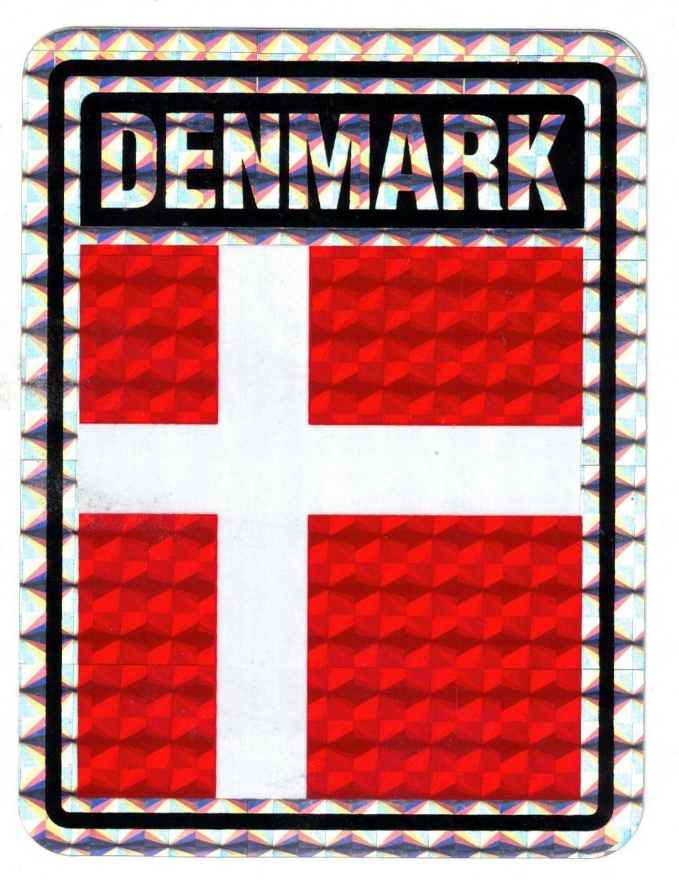 Pack Of 6 Denmark Country Flag Reflective Decal Bumper Sticker DC-067 ...