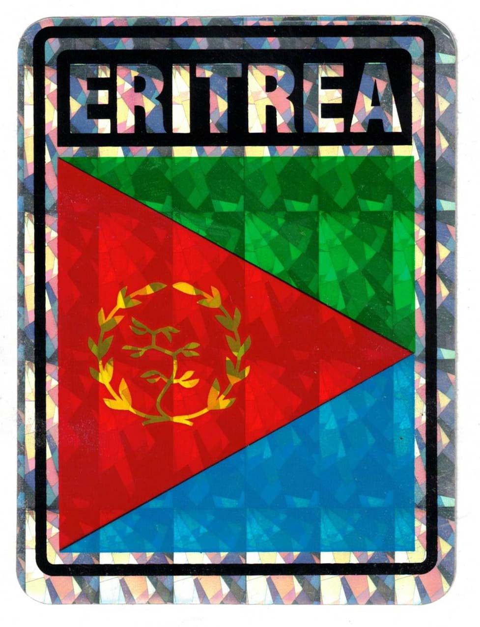 Pack Of 6 Eritrea Country Flag Reflective Decal Bumper Sticker DC-078 ...