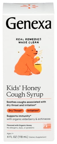 (Pack Of 6) Genexa Cough Syrup Kids Honey 4 Fl Oz - Walmart.com