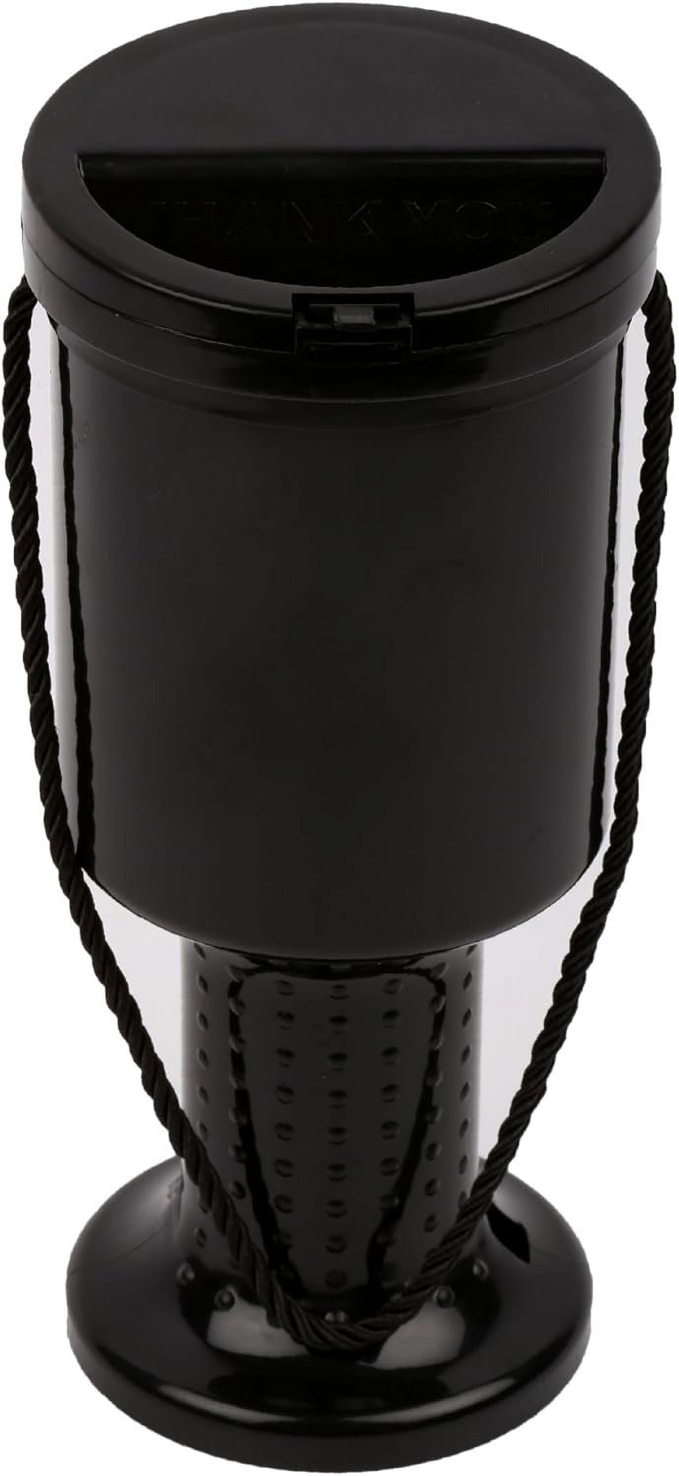 Pack Of 6 Hand Held Collection Box - Charity Box - Tip Container Black ...