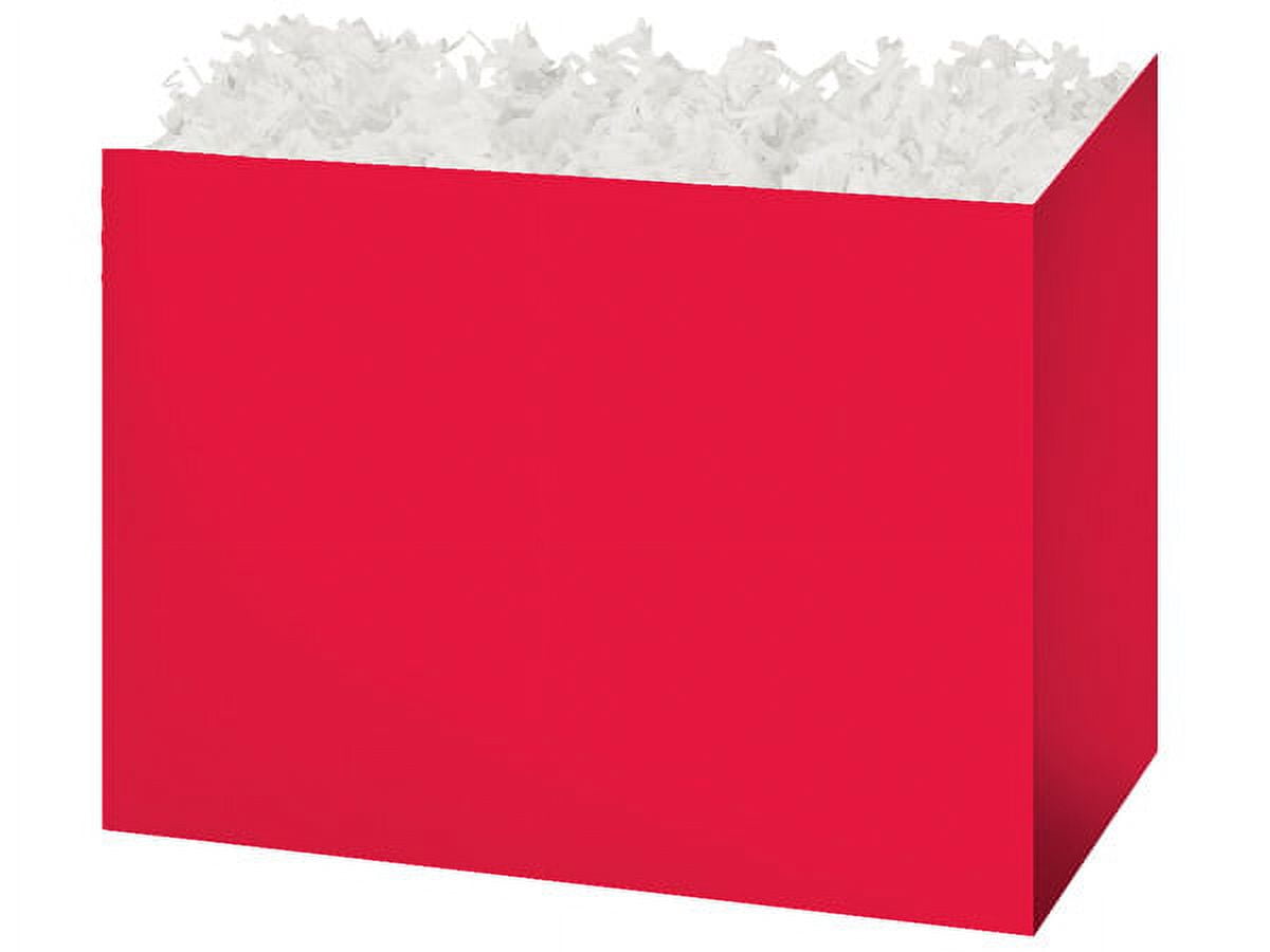 Pack Of 6, Large Solid Red Basket Boxes 10.25 X 6 X 7.5" - Walmart.com