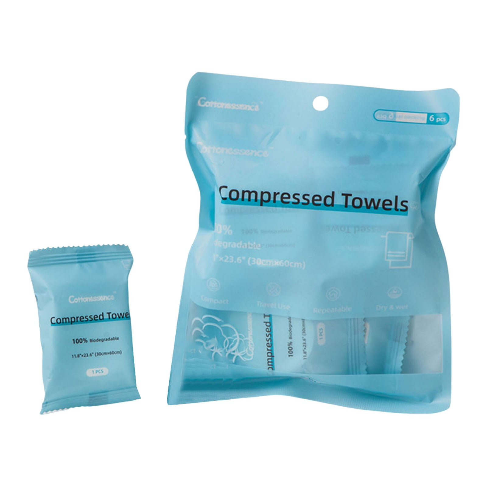 Pack Of 6 Lightweight Disposable Highly Absorbent Compression Face ...