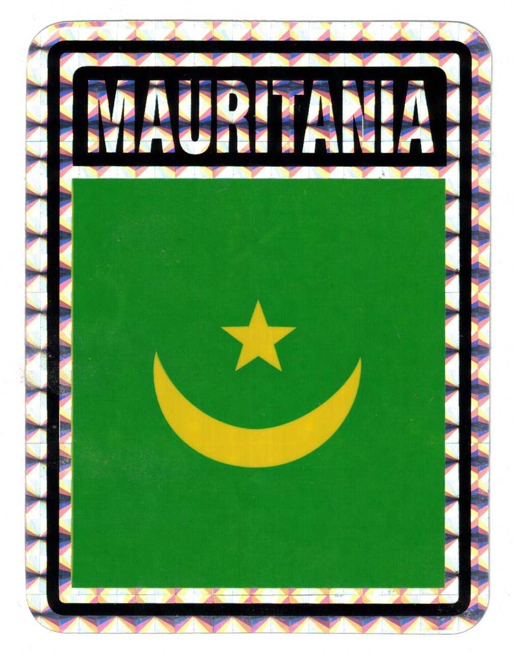 Pack Of 6 Mauritania Country Flag Reflective Decal Bumper Sticker DC ...