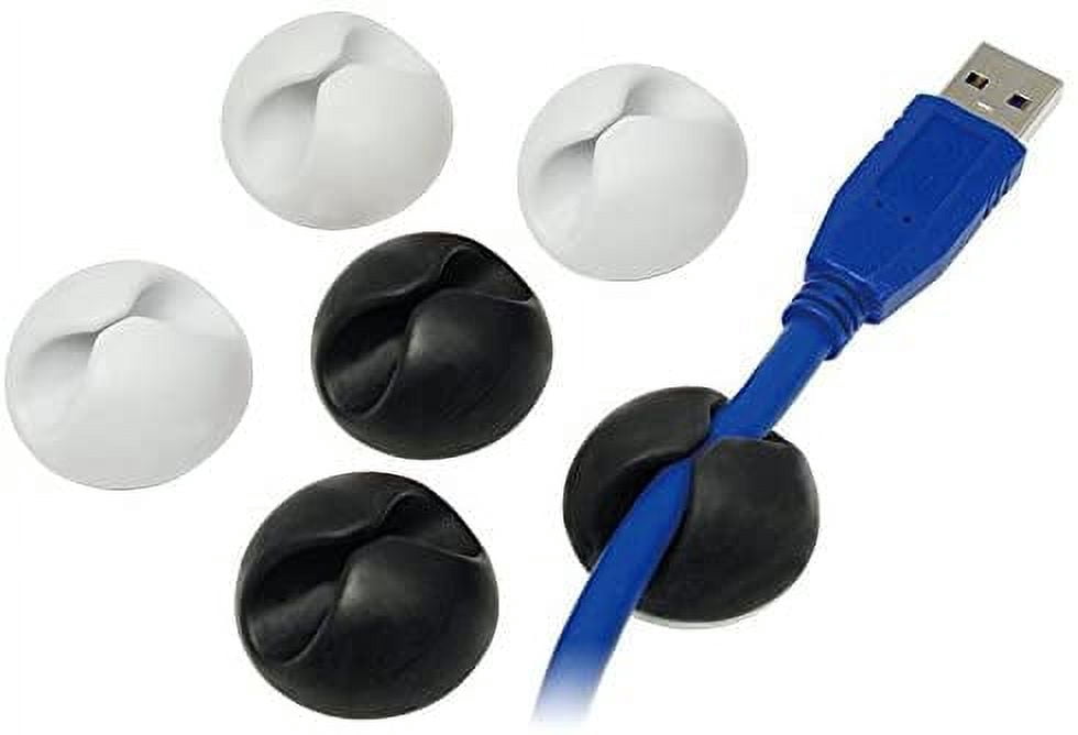 Pack Of 6 Multicolored Adhesive Cable Ties - Walmart.com