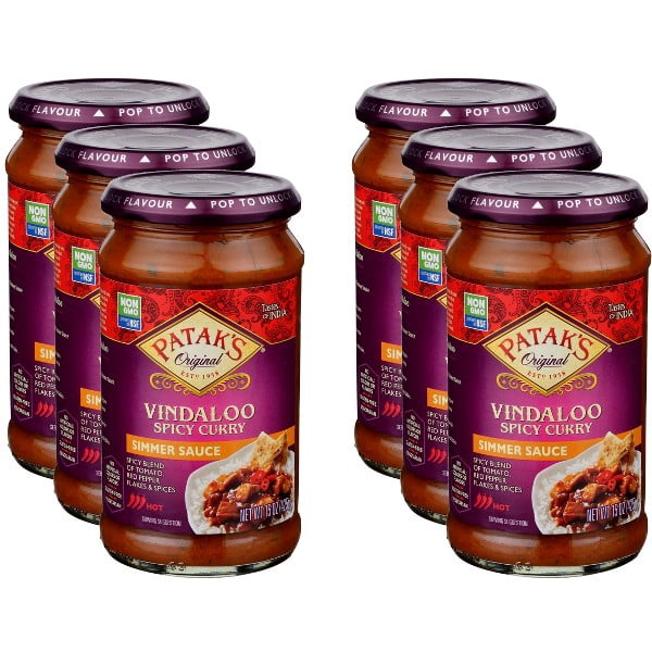 (Pack Of 6) Pataks Sauce Vindaloo Spicy 15 Oz - Walmart.com