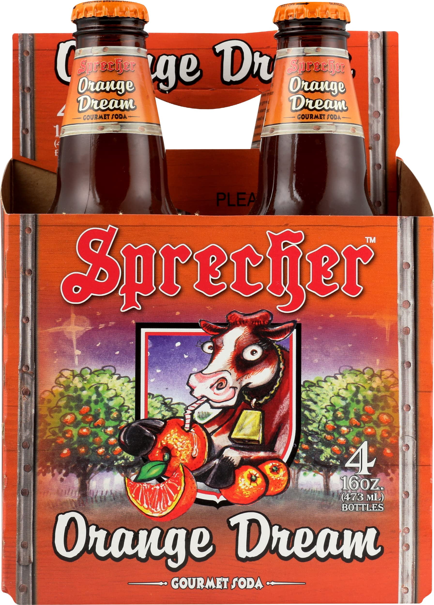 (Pack Of 6) Sprecher Soda Orange Dream 4 Pack 64 Fo - Walmart.com