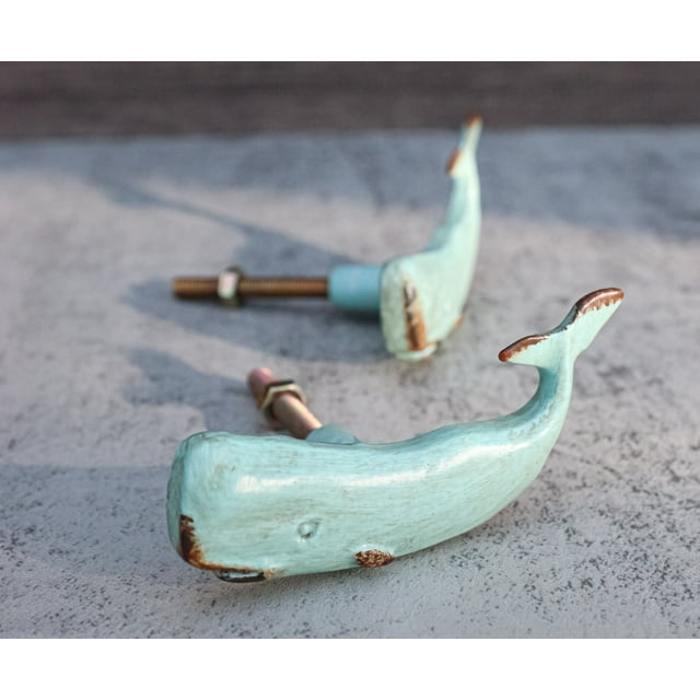 Pack Of 6 Verdigris Nautical Marine Sperm Whale Drawer Cabinet Door Pull Knobs - Walmart.com
