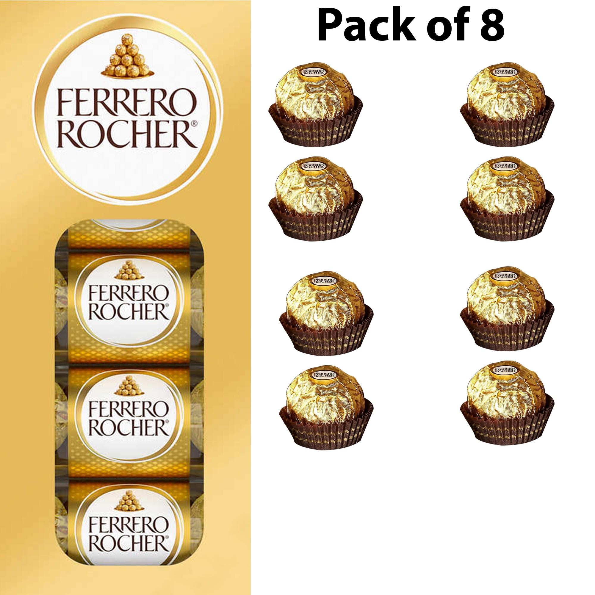 Pack Of 8 Ferrero Rocher Milk Chocolate Hazelnut Candy | 1.3 Oz Per ...