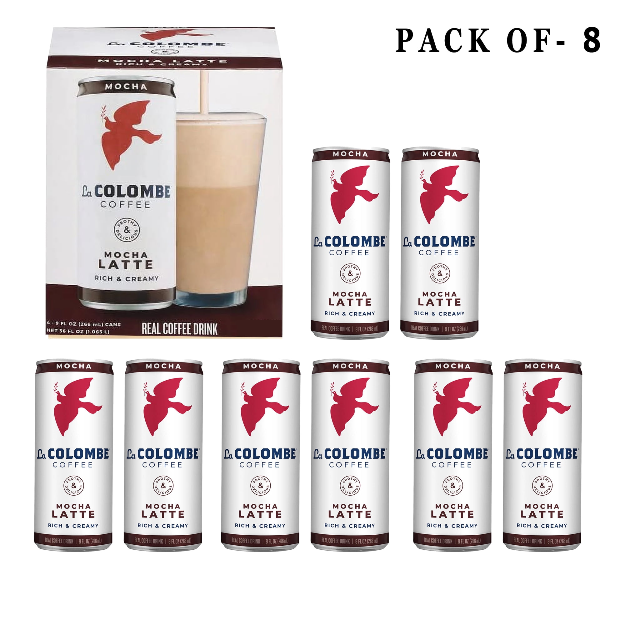 Pack Of 8 La Colombe Draft Latte Cold Brew Coffee Rich And Creamy | 9 ...