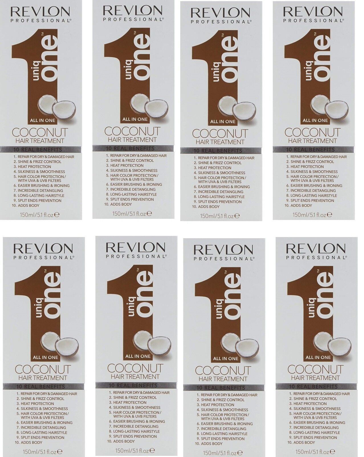 Pack Of 8 Revlon Professional Uniq One Coconut 5.1Oz - Walmart.com