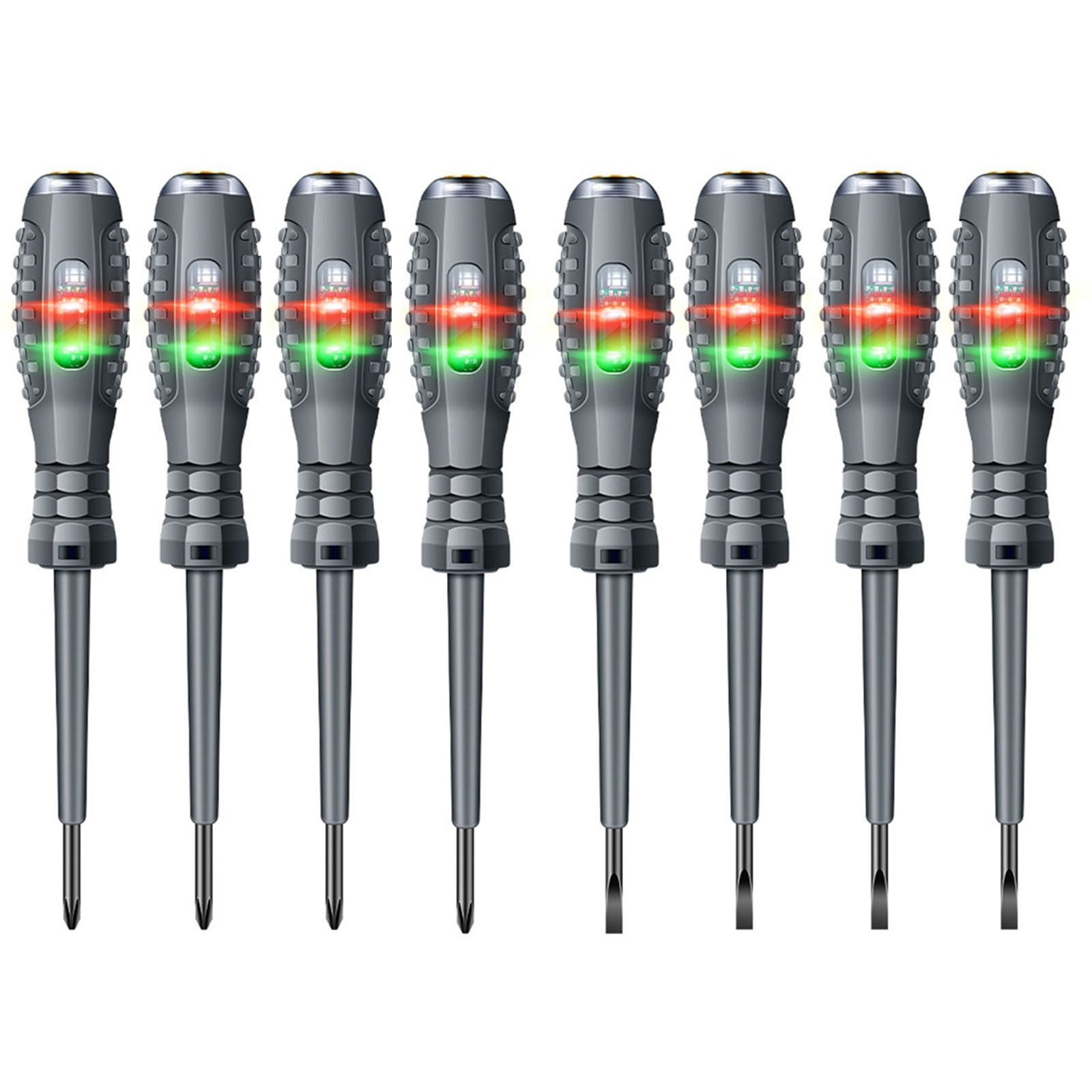 Pack of 8 Slotted Cross Screwdriver Electric Pencil Colored HighLight ...