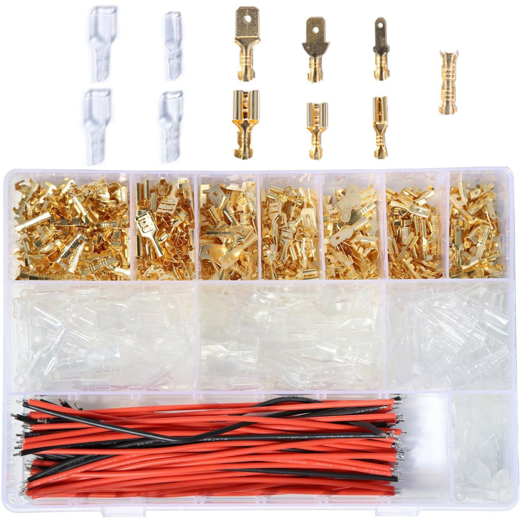 Pack Of 810 Spade Terminals Connectors Male & Female Crimps Wire ...