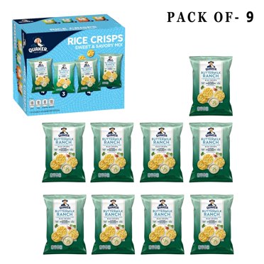 Quaker Gluten Free Crispy Rice Crisps, Buttermilk Ranch Flavor, 6.06 oz ...