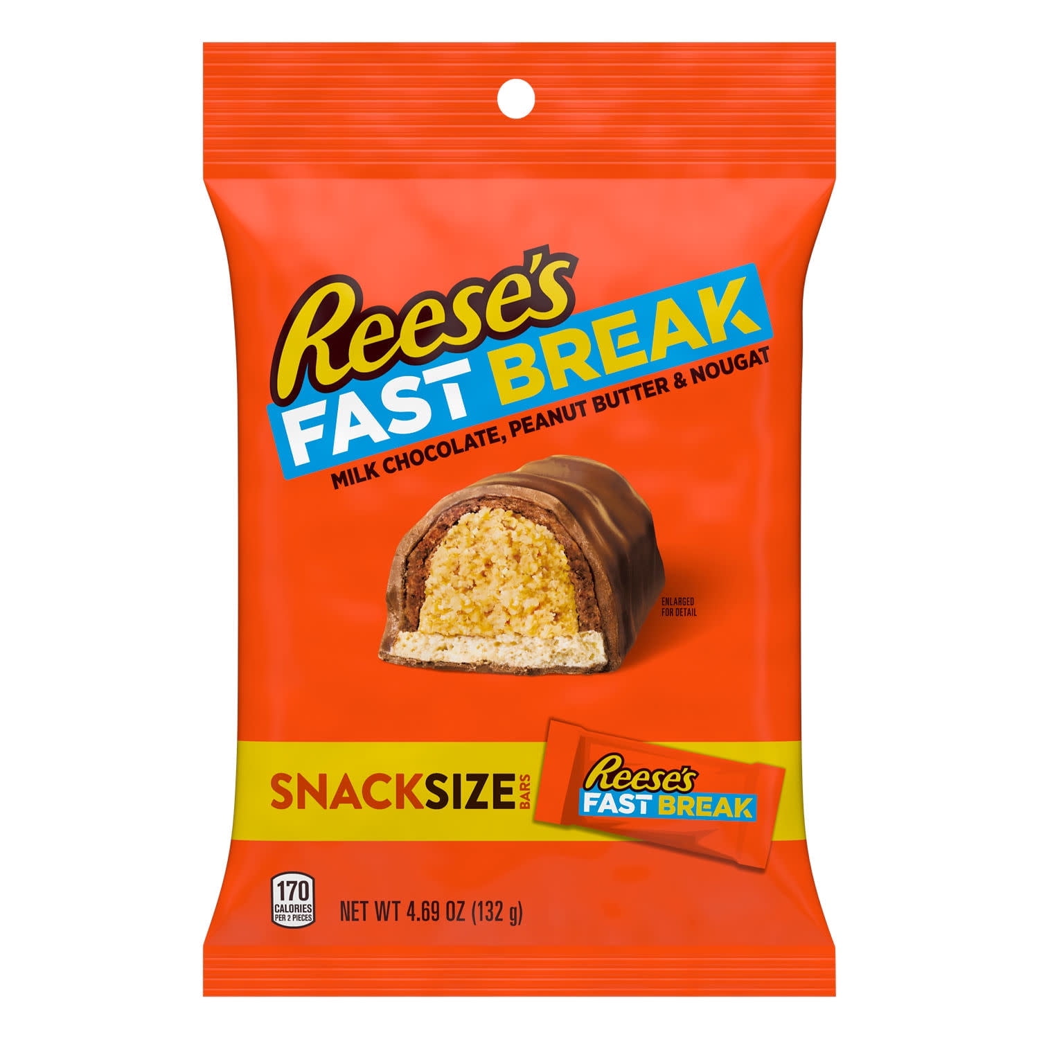 (Pack Of 9) Reeses Chocolate Bag Snack Reeses Fast Break 4.69 Oz ...
