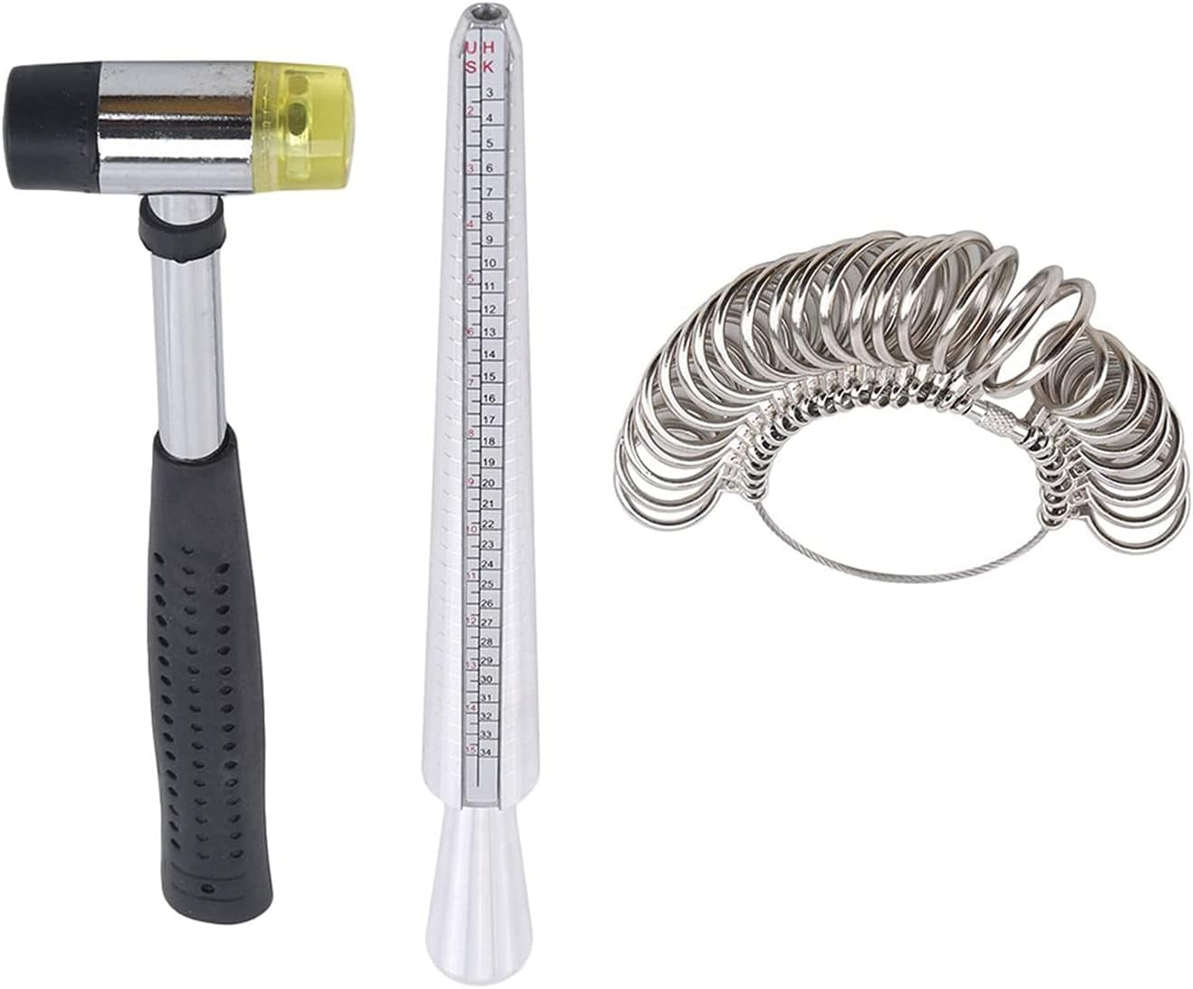 Pack Of Plastic Ring Sizer Tools Mandrel Finger Size Gauge Us Uk Eu ...