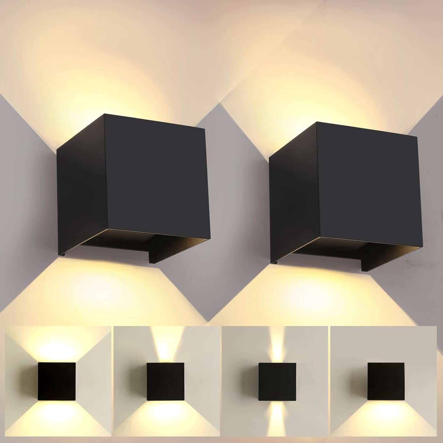Pack Outdoor Wall Lights Exterior/Interior LED Wall Sconces IP65 ...
