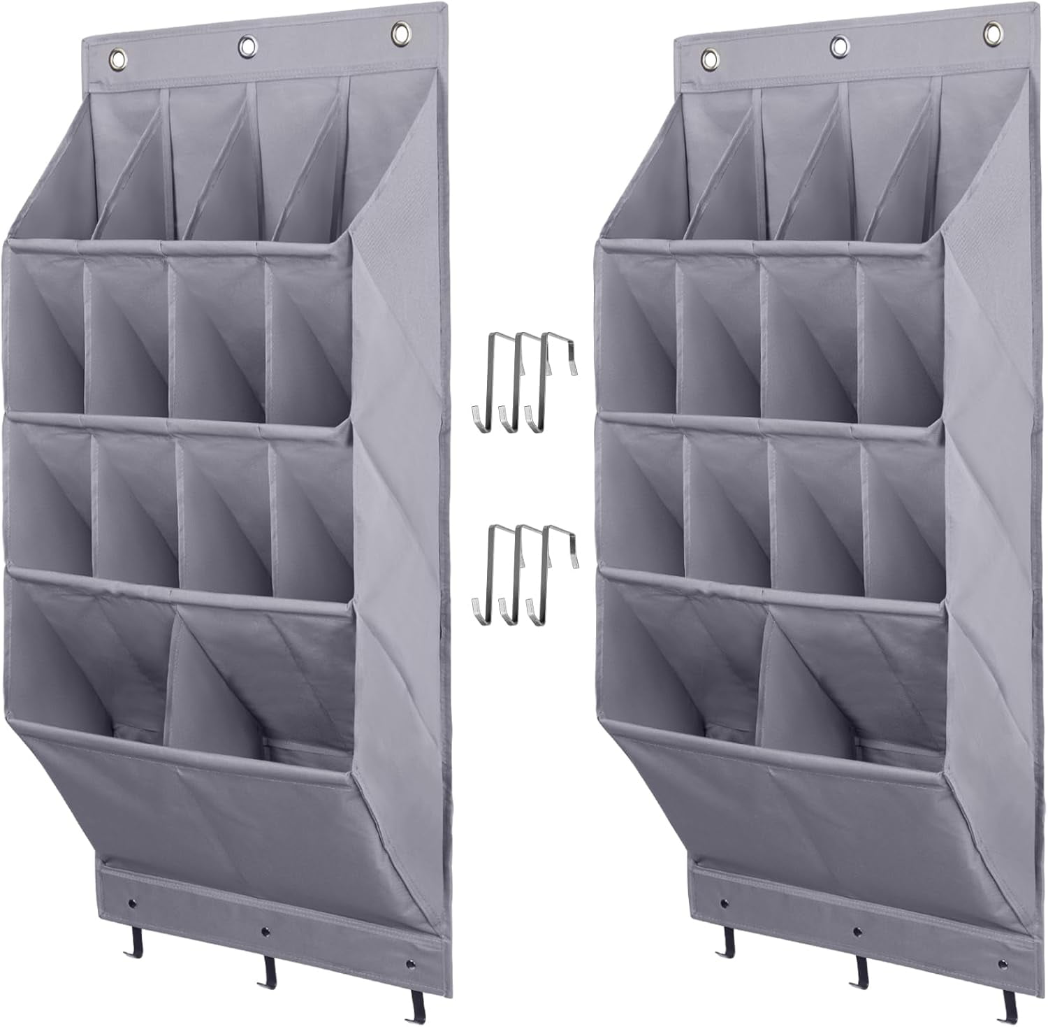 Pack Over-the-Door-Shoe-Organizers, Hanging Shoe Organizers with Large ...