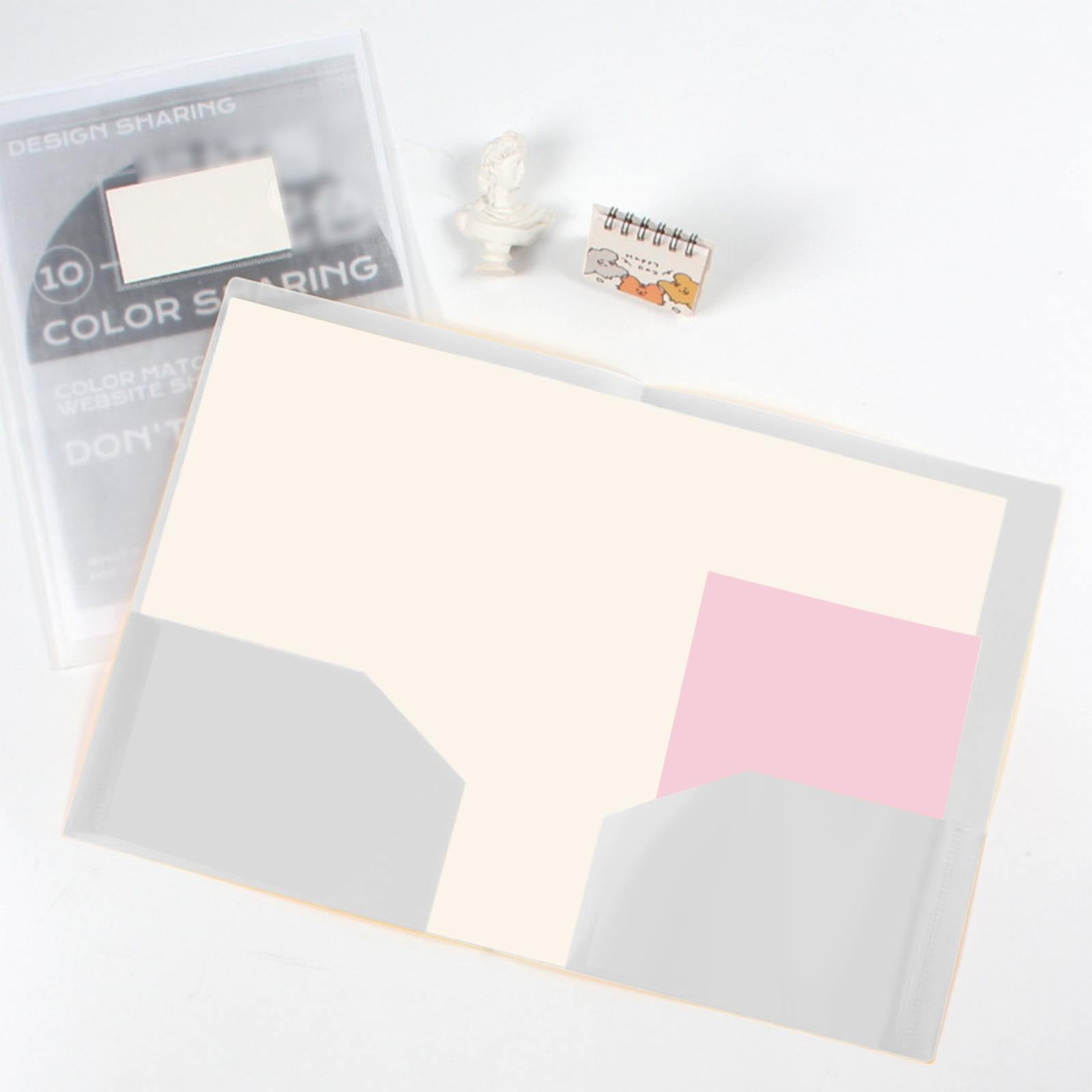 Pack Plastic Pocket Folder Heavy Duty Folders With Pockets Fit A4 ...