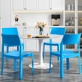 Pack Plastic Stacking Chairs Stackable Dining Chairs for Kitchen ...