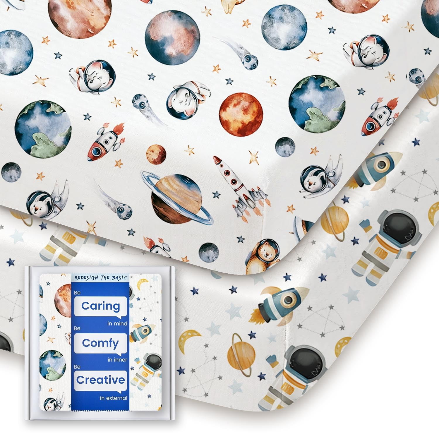 Pack and Play Sheets Fitted, TotBasic Ultra Soft Mini Crib Sheets Boy ...