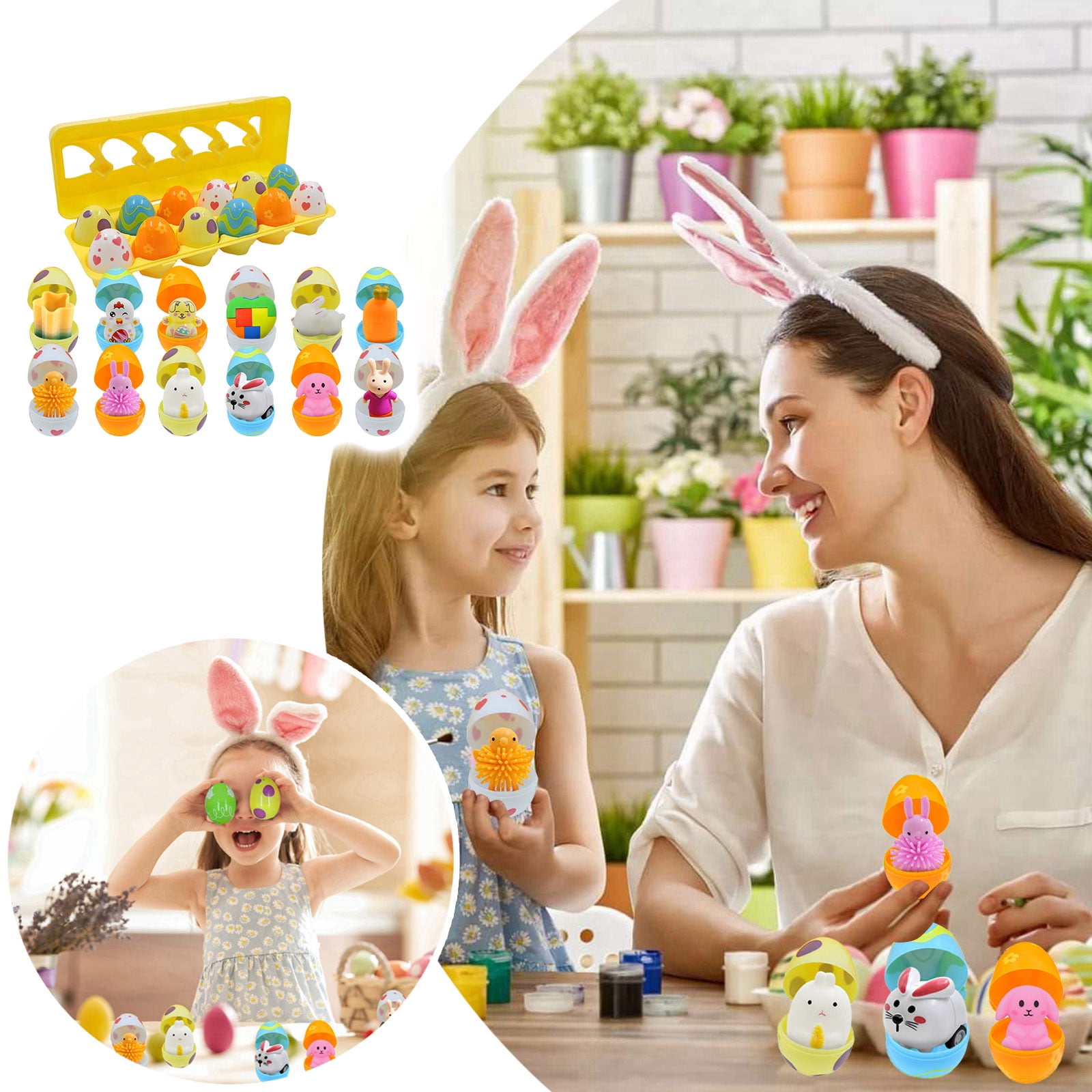 Pack Prefilled Easter Eggs with Stuffed Animals; Eggs for Easter ...