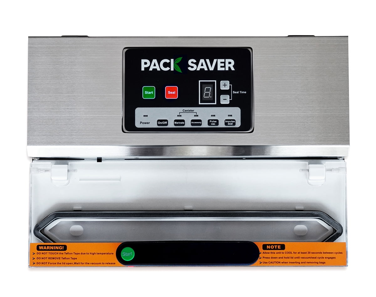 Pack Saver Vacuum Sealing Machine, Extra Wide, Dual Pump, One-Hand ...
