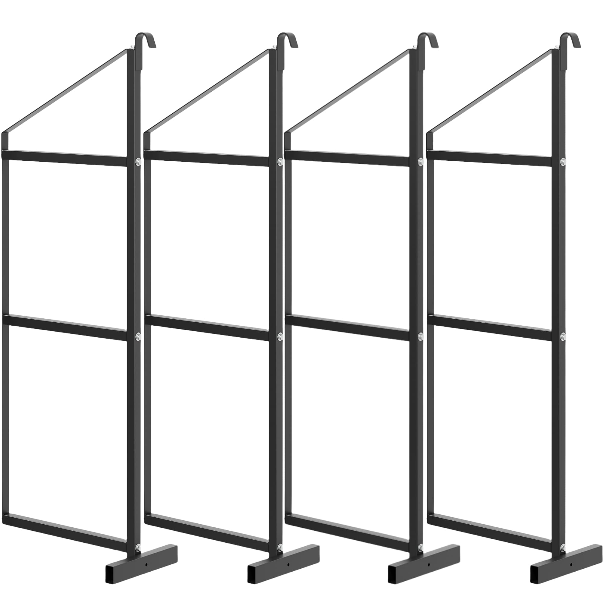 Pack Shipping Container Shelving Bracket, 3-Tier Adjustable Black Power ...