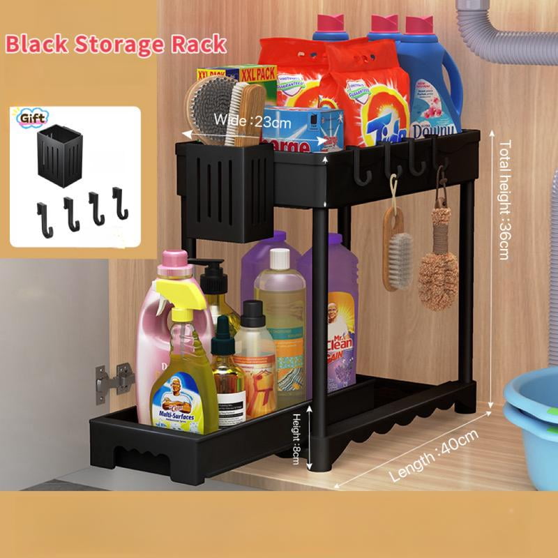 Pack Under Sink Organizers and Storage, Sliding Cabinet Basket ...