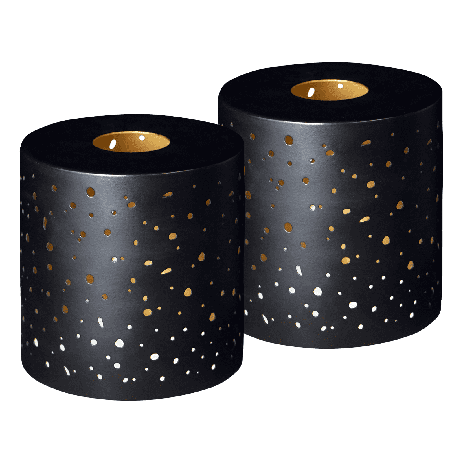 SWAIFDEE 2-Pack Cylinder Metal Lamp Shades,Small Lampshade Replacement ...