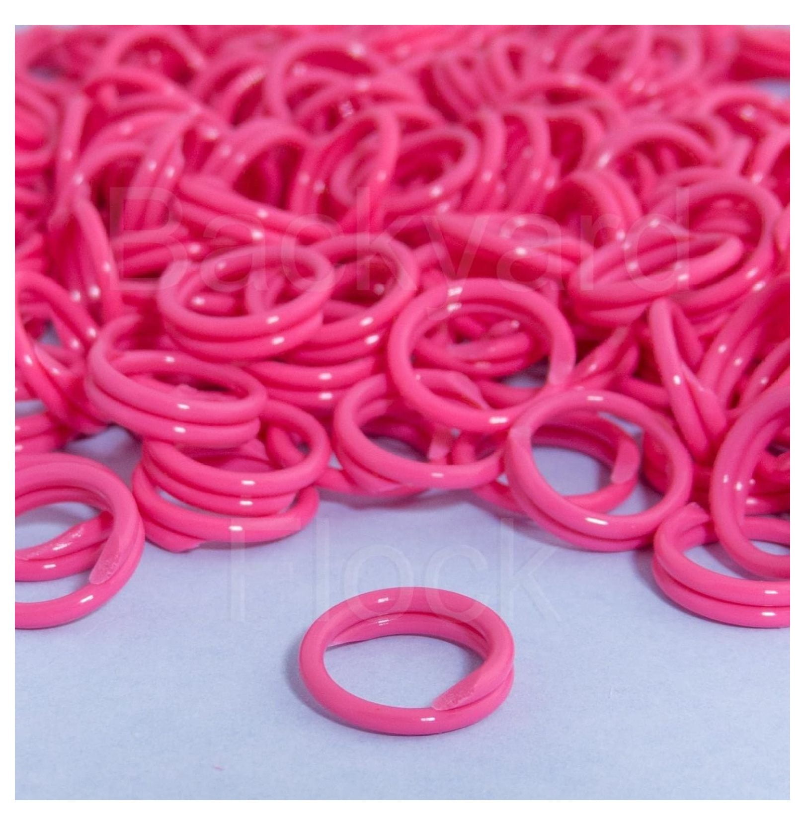 Pack Spiral Chicken Poultry Leg Bands Rings - #11 11/16" size - Pink ...