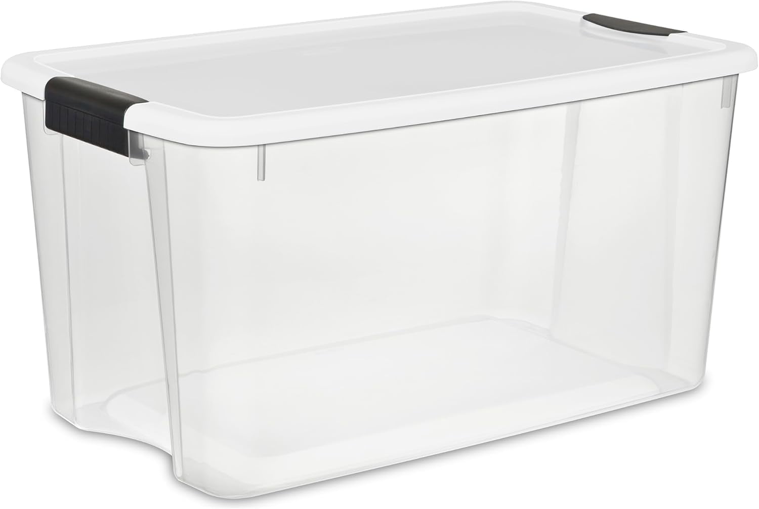 Pack Stackable Storage Bin with Lid, Clear Plastic Design, 18 Quart ...