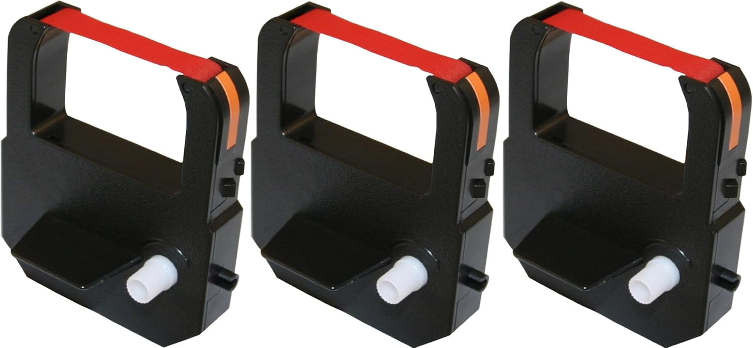 Pack) T4U, T247, N247 Time Clock Replacement Ribbon Cartridge (Red ...