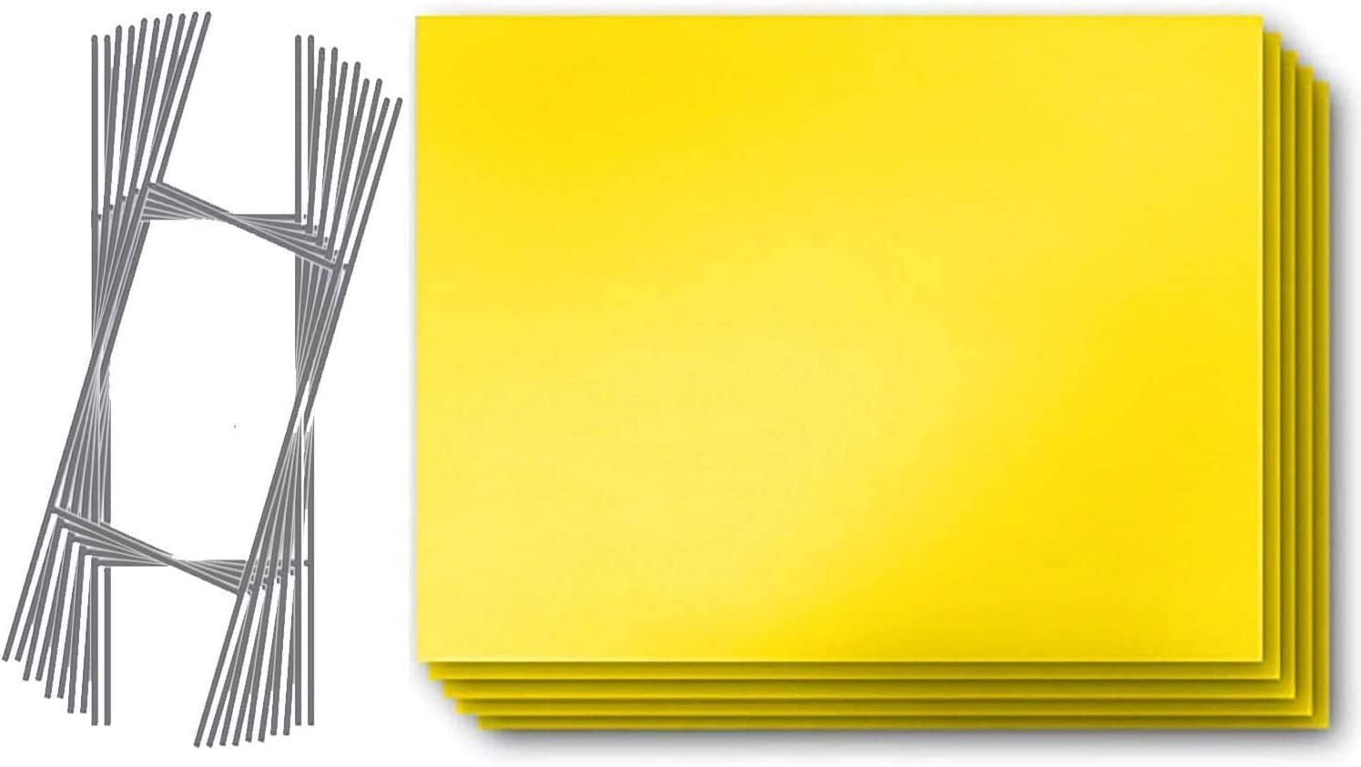 Pack of Ten(10) Quantity Blank Yellow Yard Signs 18x24 with H-Stakes ...