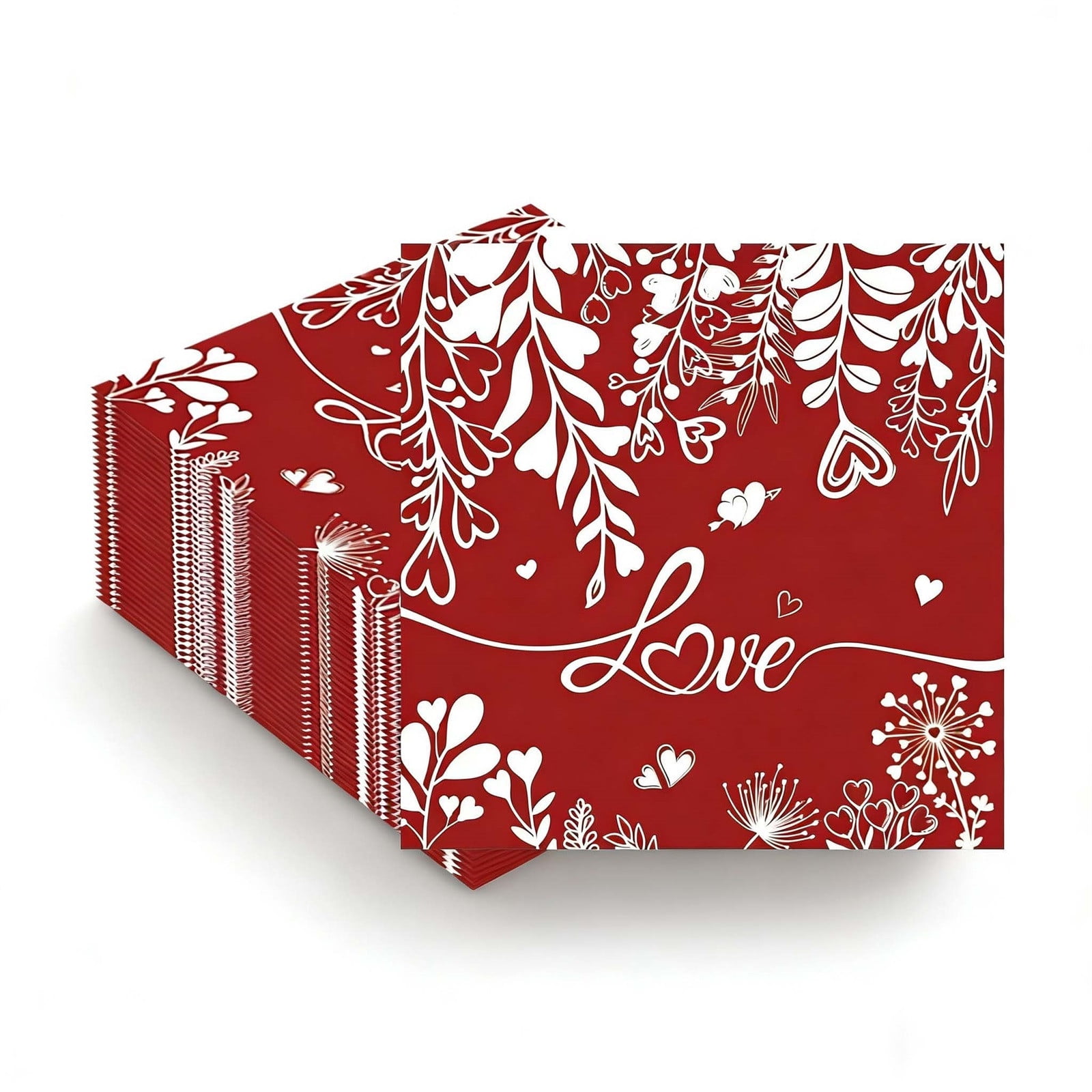 Pack Of Twenty Decorative Ply Napkins With Elegant Leaf Pattern For ...