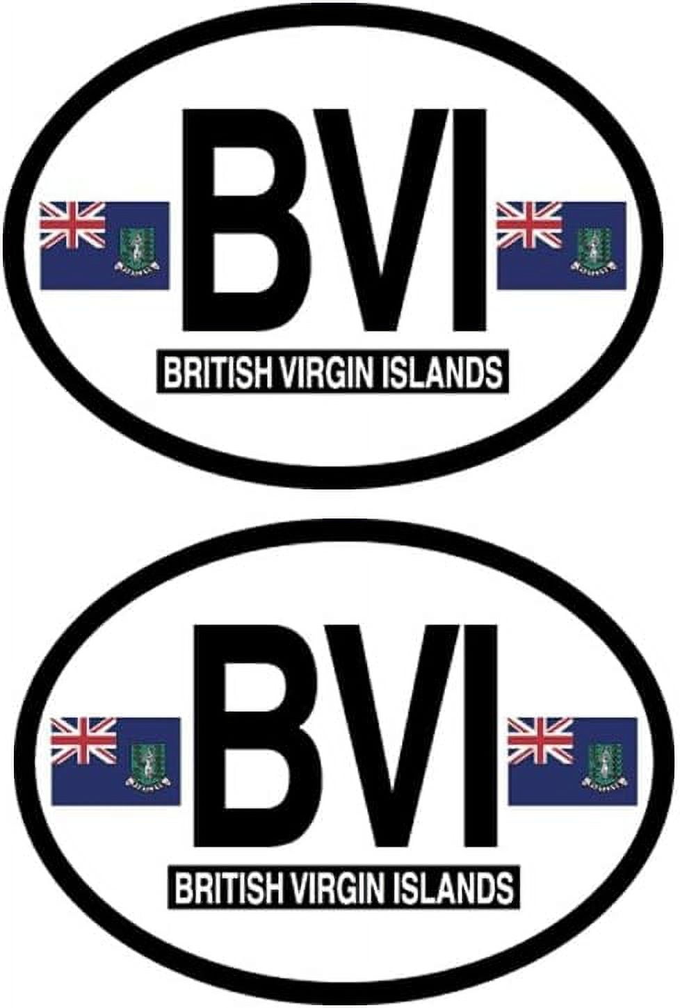 Pack of Two British Virgin Islands Flag-It Brand International Country ...