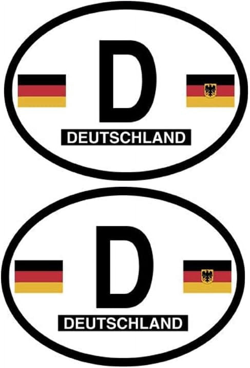 Pack of Two Germany Flag-It Brand International Country Oval Decal ...