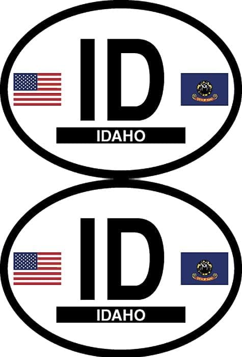 Pack of Two Idaho Flag-It Brand State Oval Decal Stickers, 3.5"x 4.75 ...