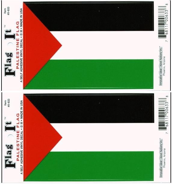 Pack of Two Palestine Flag-It Vinyl Decals, 3.5 x 5inch Waterproof ...