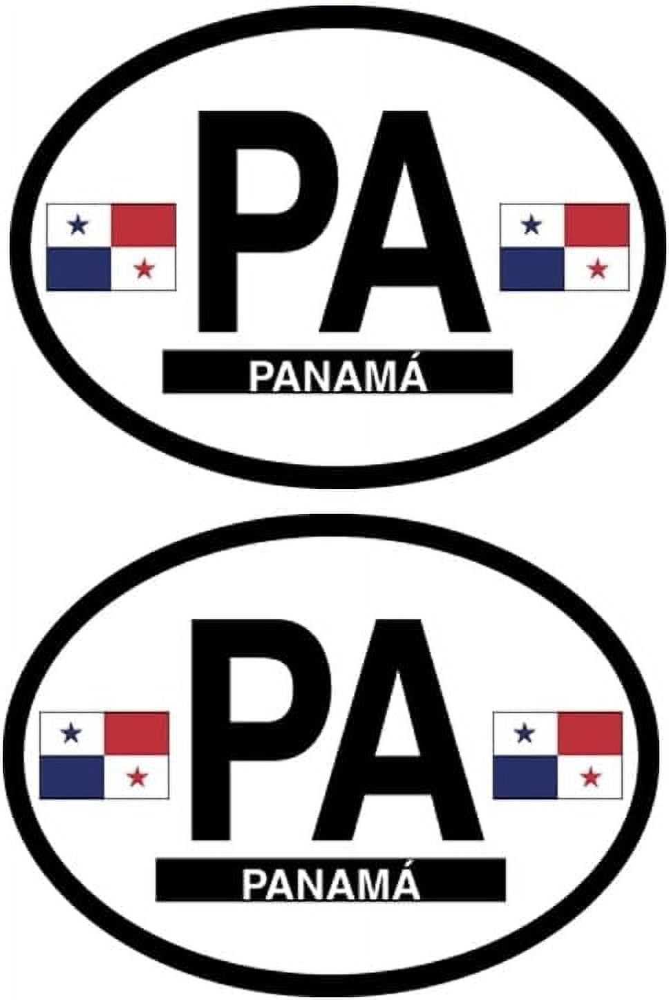 Pack of Two Panama Flag-It Brand International Country Oval Decal ...