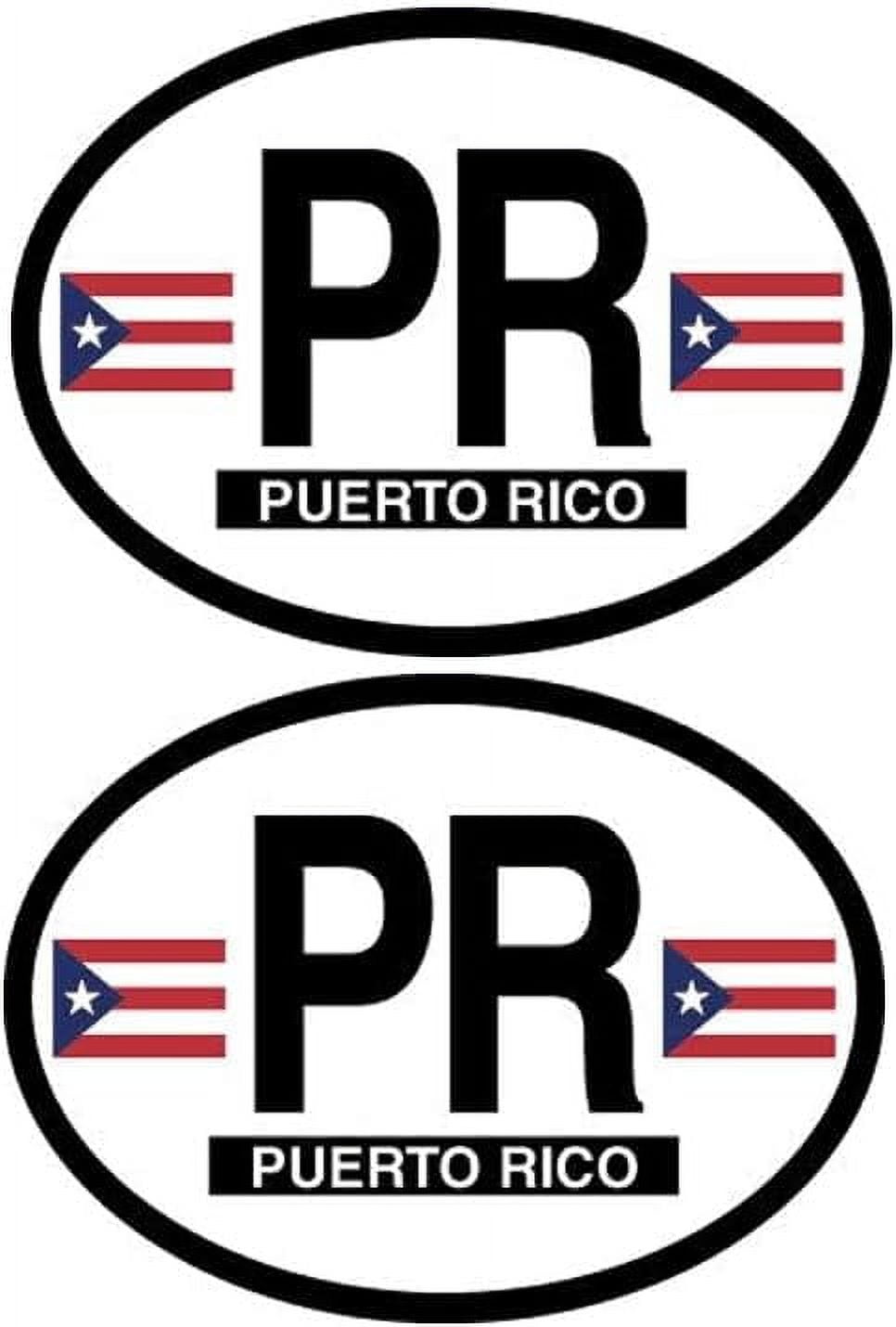 Pack of Two Puerto Rico Flag-It Brand International Country Oval Decal ...