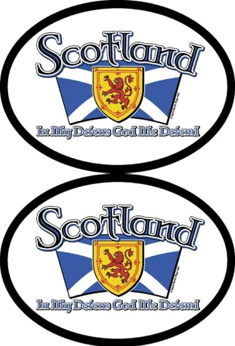 Scotland Motto Oval Decals, Pack of Two 3.5 x 4.75 inch Flag It Brand ...
