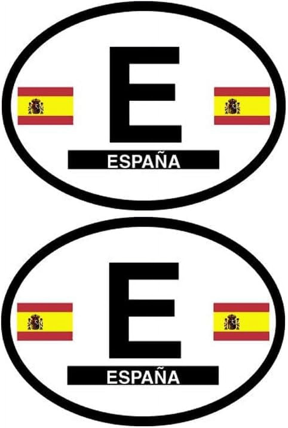 Pack of Two Spain Flag-It Brand International Country Oval Decal ...
