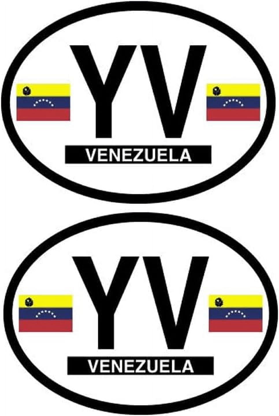 Pack of Two Venezuela Flag-It Brand International Country Oval Decal ...