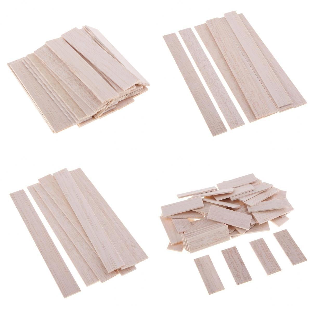 Pack Unfinished Balsa Wood Block Wood Rods Sticks For Photo Blocks ...