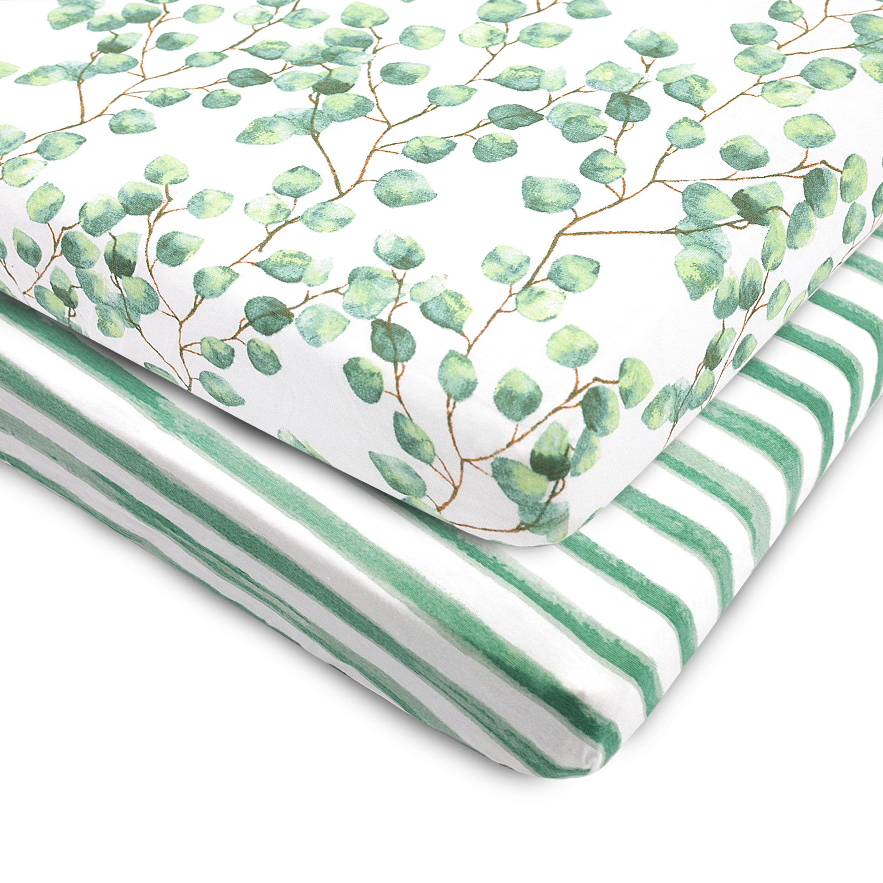 Bublo Baby 2 Pack Mini Crib Sheets, Jersey Cotton Pack N Play Fitted ...