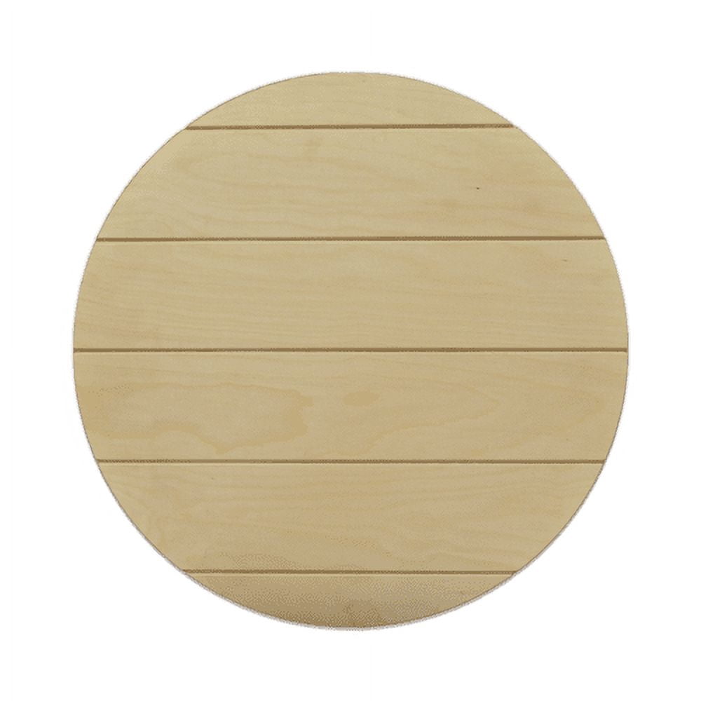 Pack of 1, 22" x 1/4" Shiplap Style Wood Circle for Wood Craft Project ...