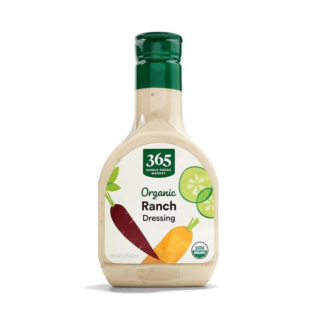 Pack of 1 365 by Whole Foods Market, Organic Ranch Dressing, 16 Fl Oz ...
