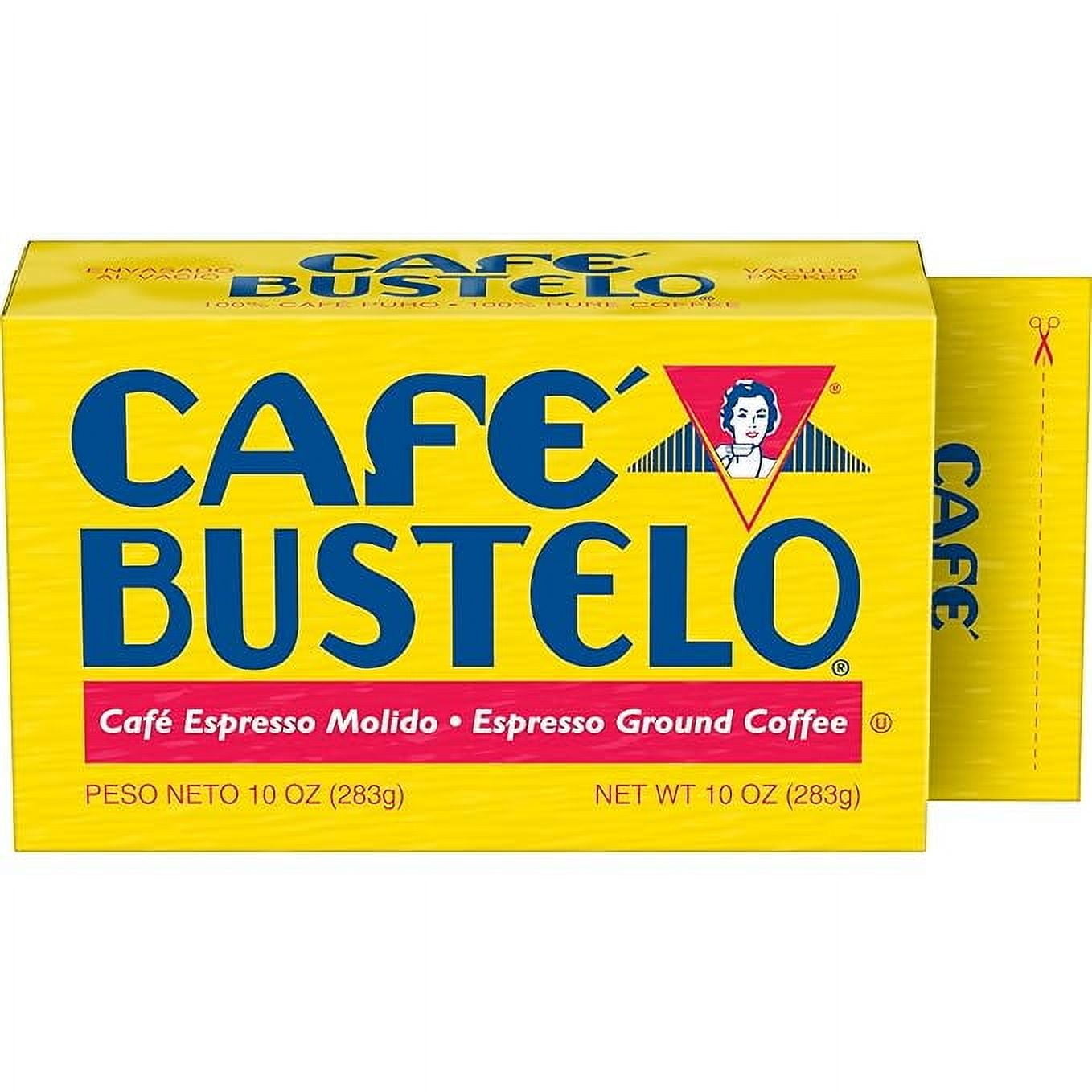 Pack of 1 Café Bustelo Espresso Dark Roast Ground Coffee Brick, 10 ...