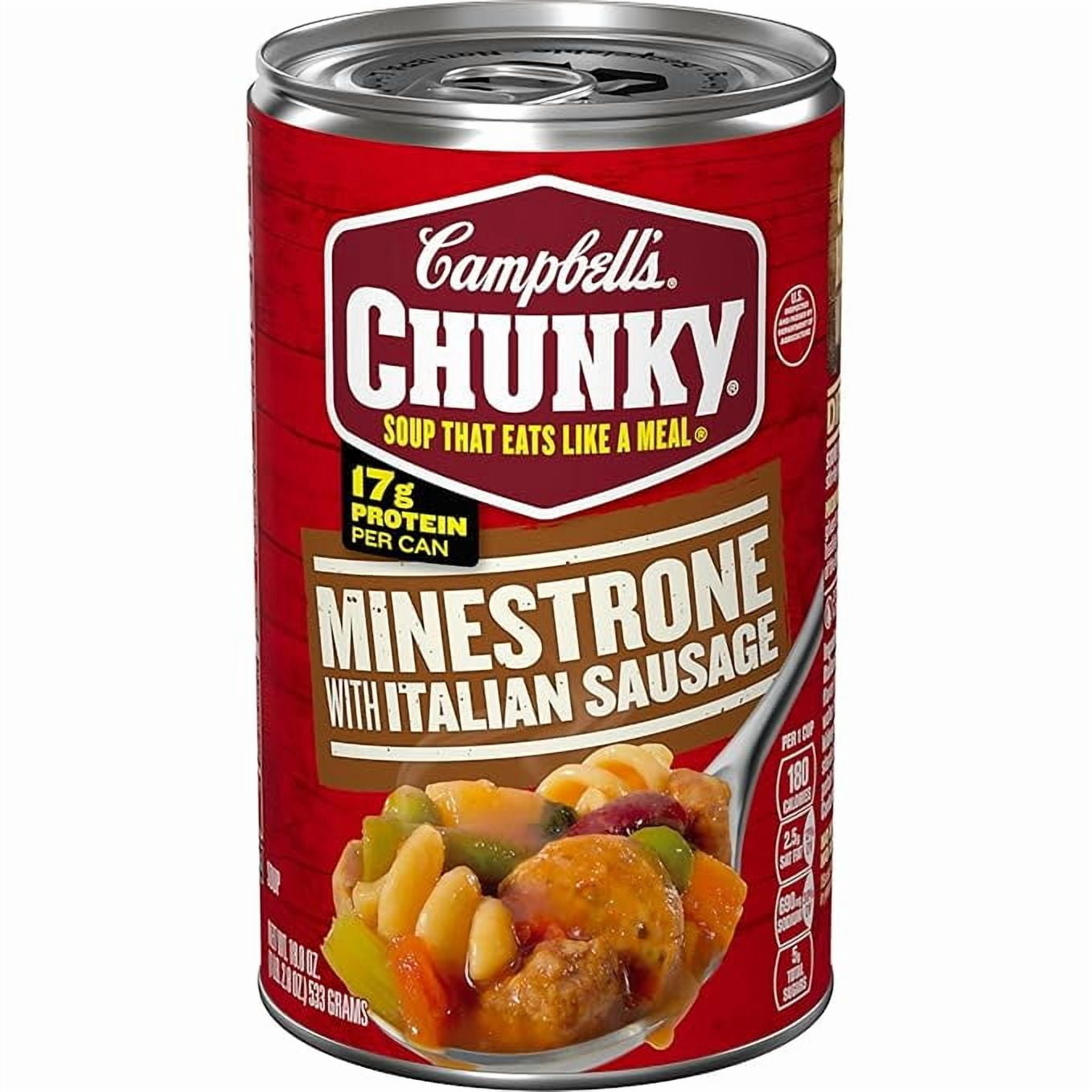 Pack of 1 Campbell’s Chunky Soup, Minestrone with Italian Sausage Soup ...